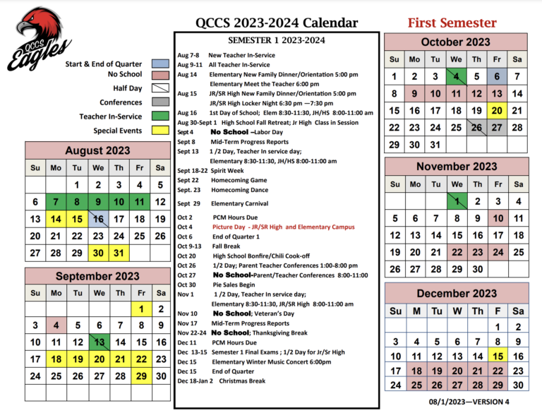 Academic Calendar - Quad Cities Christian School
